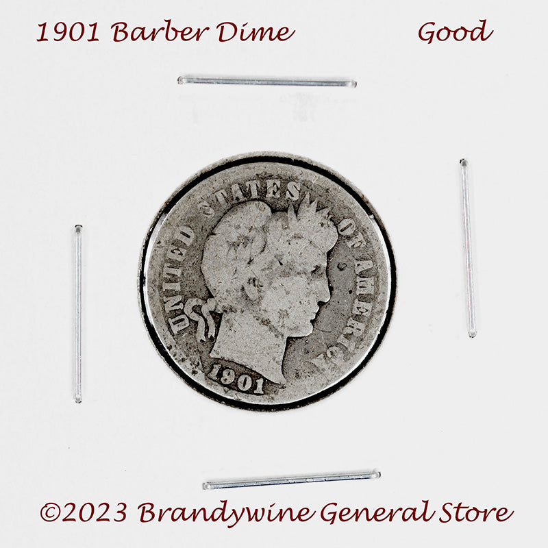 1901 Barber Dime | Brandywine General Store
