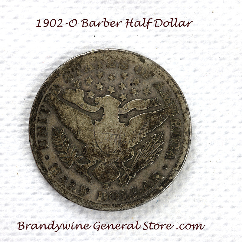 1902-O Barber Half Dollar | Brandywine General Store