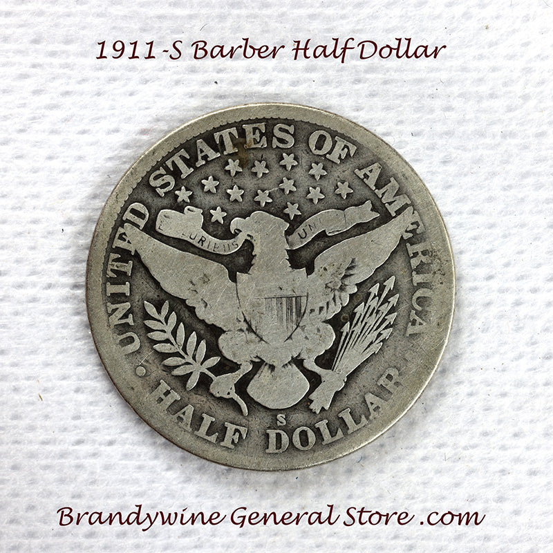 1911-S Barber Half Dollar | Brandywine General Store