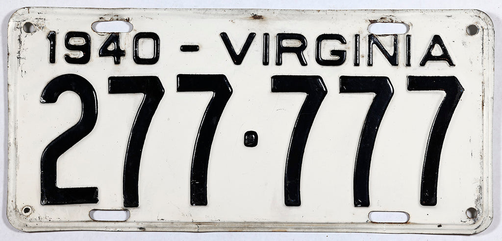 1940 Virginia License Plate | Brandywine General Store
