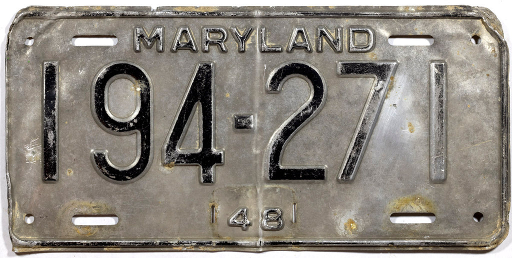 1948 Maryland License Plate | Brandywine General Store