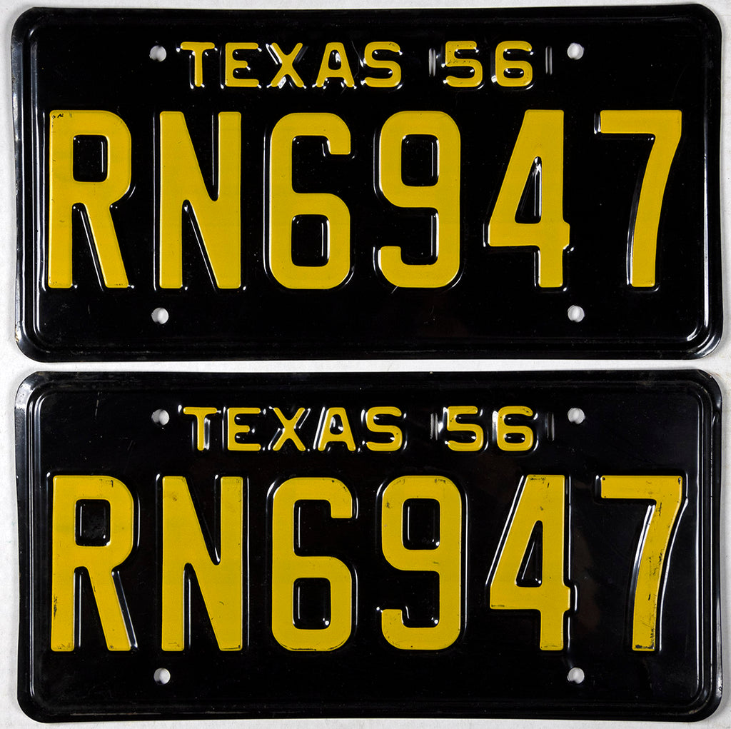 1956 Texas license plates | Brandywine General Store