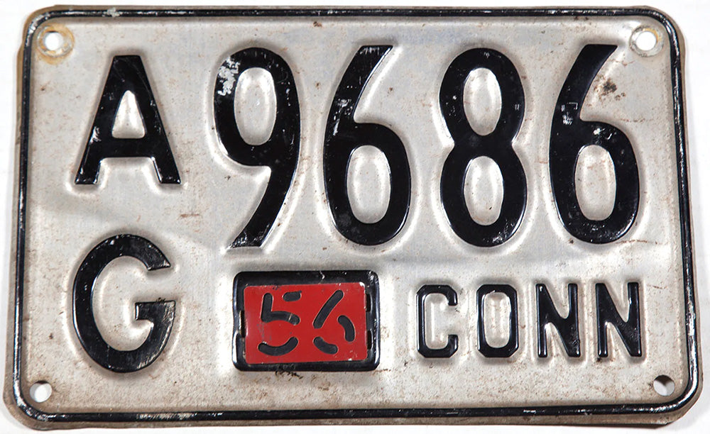 1956 Connecticut single License Plate | Brandywine General Store