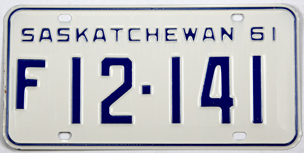 1961 Saskatchewan Farm Truck License Plate | Brandywine General Store