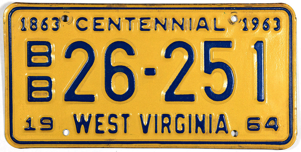 1964 West Virginia Truck License Plate | Brandywine General Store