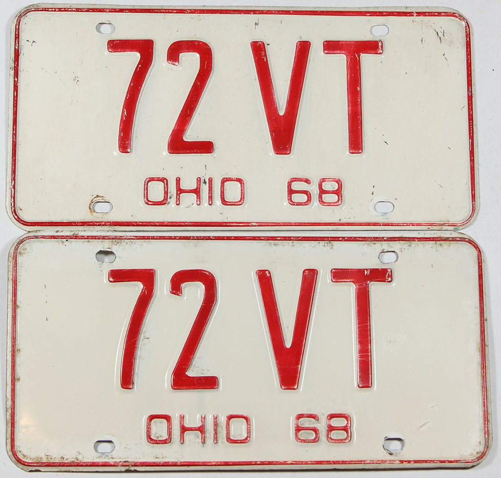 1968 Ohio License Plates | Brandywine General Store