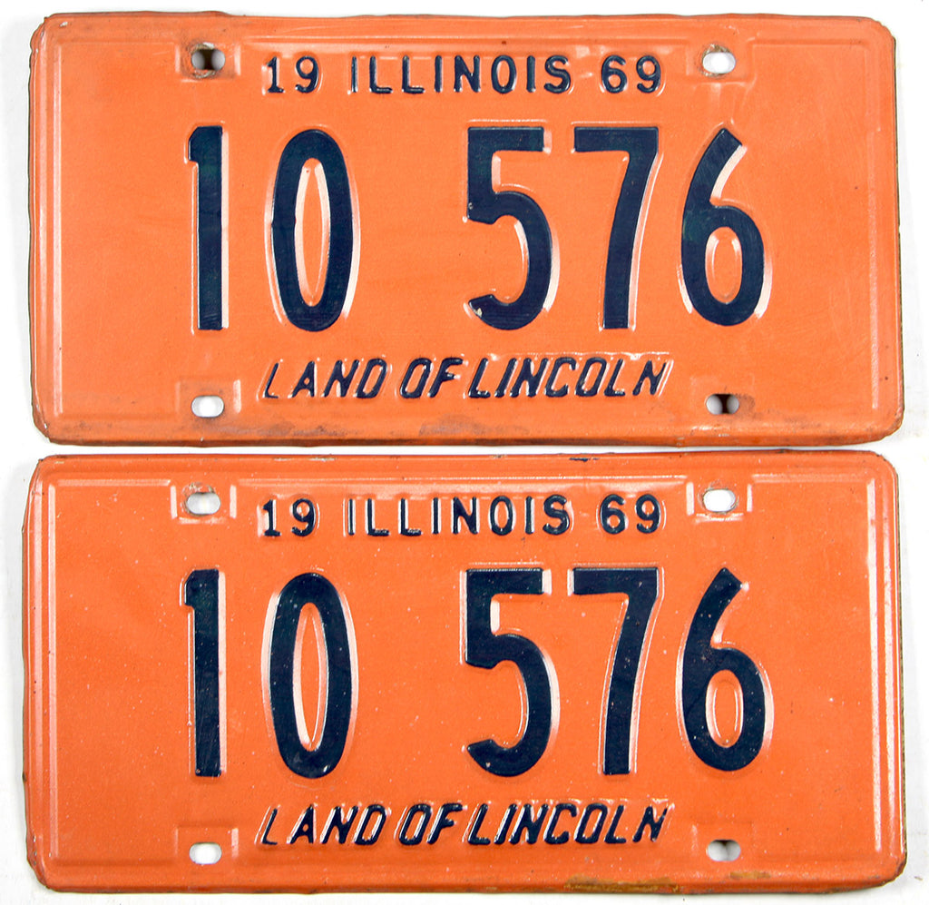 1969 Illinois License Plates | Brandywine General Store