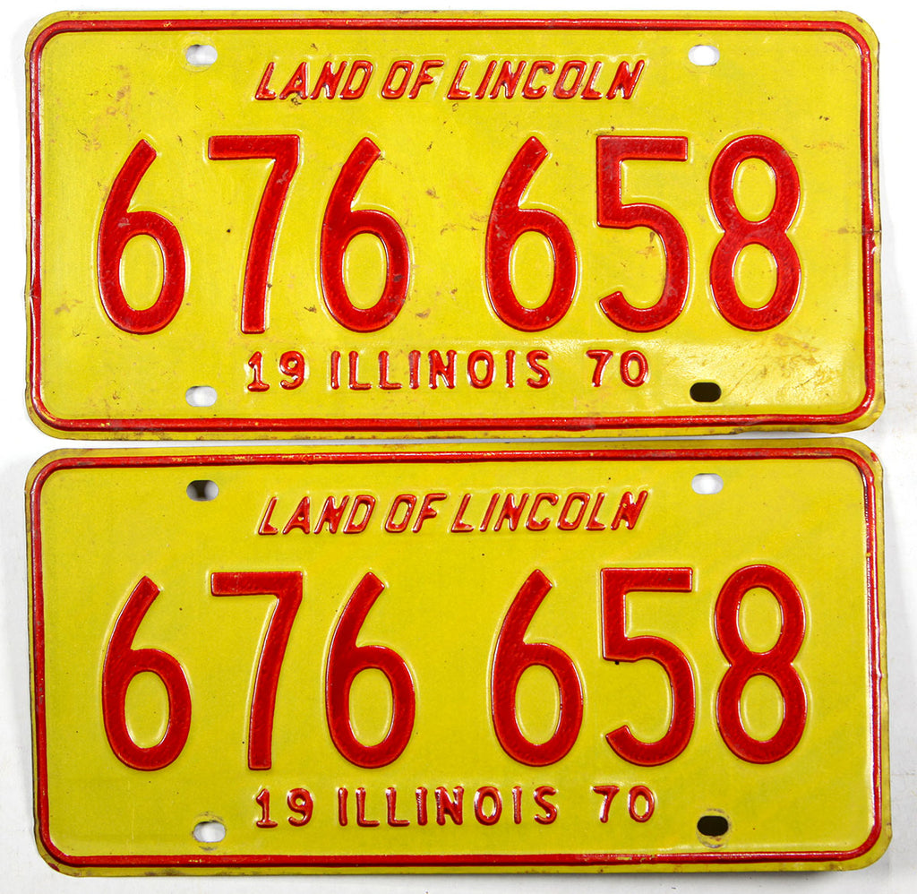 1970 Illinois License Plates | Brandywine General Store