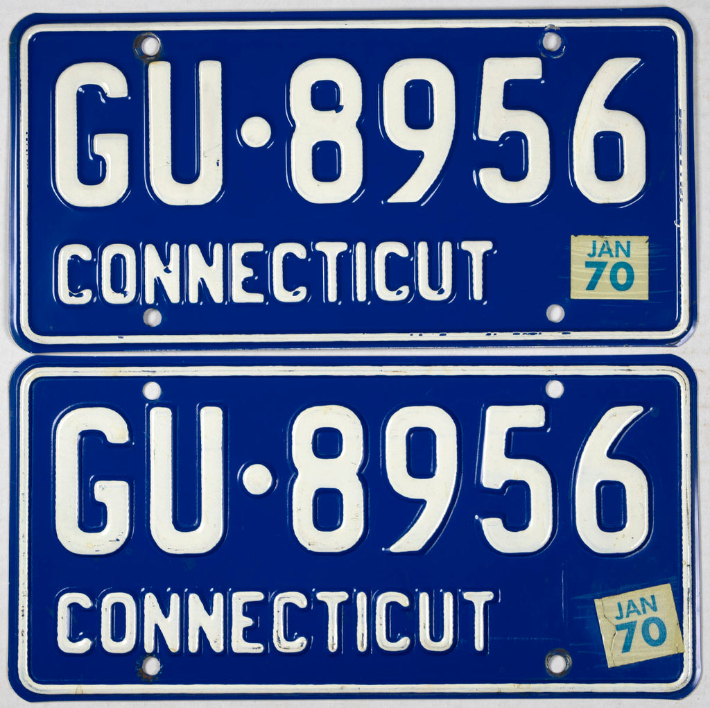 1970 Connecticut License Plates | Brandywine General Store