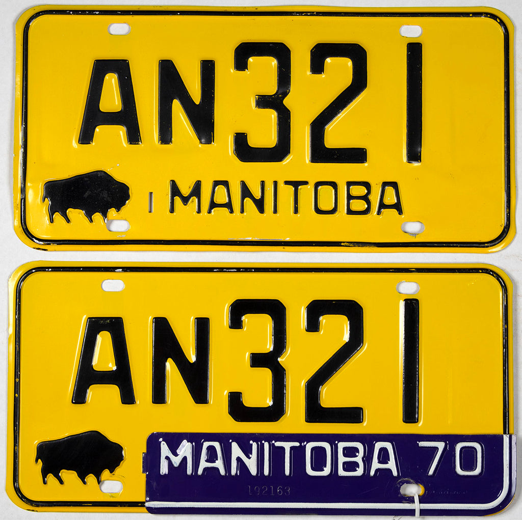 1970 Manitoba License Plates | Brandywine General Store