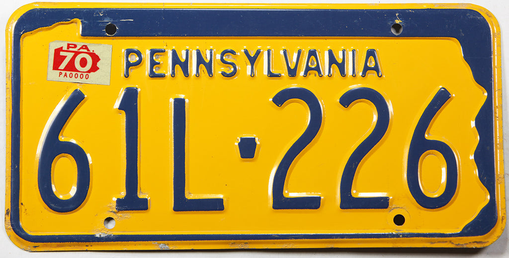 1970 Pennsylvania License Plate | Brandywine General Store