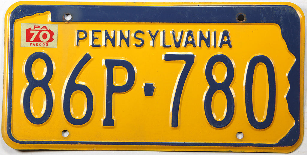 1970 Pennsylvania License Plate | Brandywine General Store