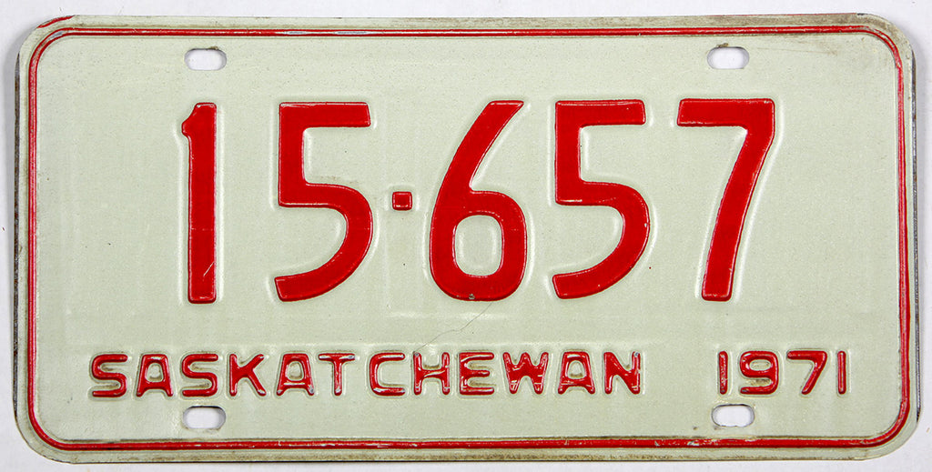 1971 Saskatchewan License Plate | Brandywine General Store