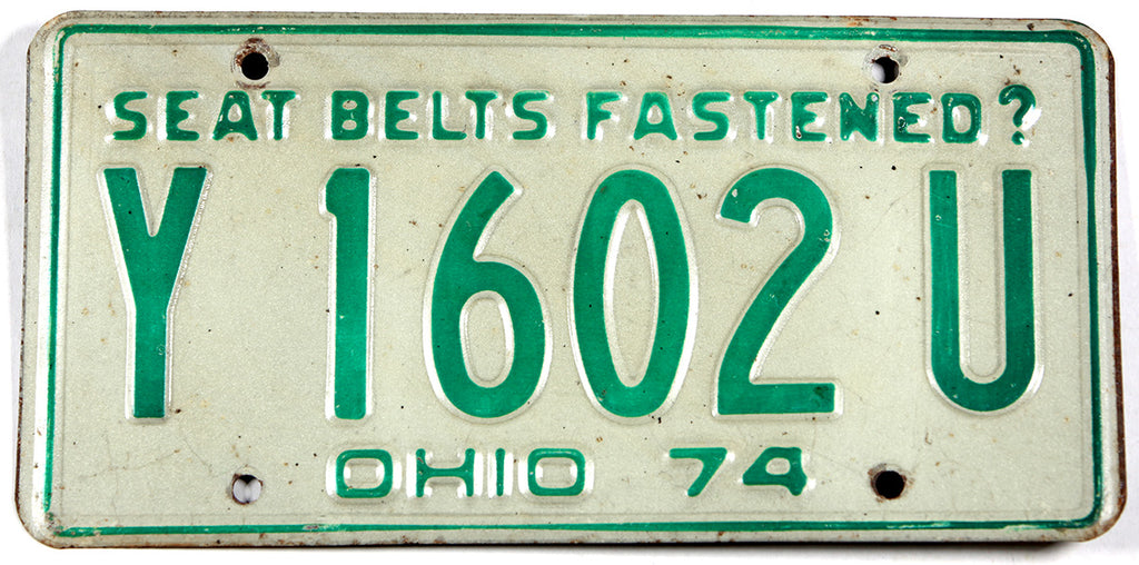 1974 Ohio single License Plate | Brandywine General Store