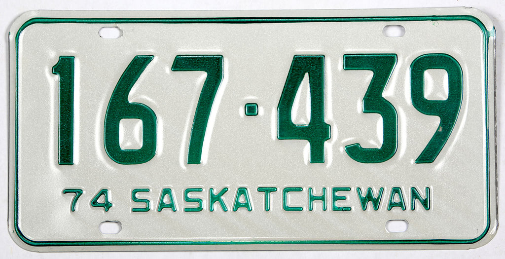 1974 Saskatchewan License Plate | Brandywine General Store
