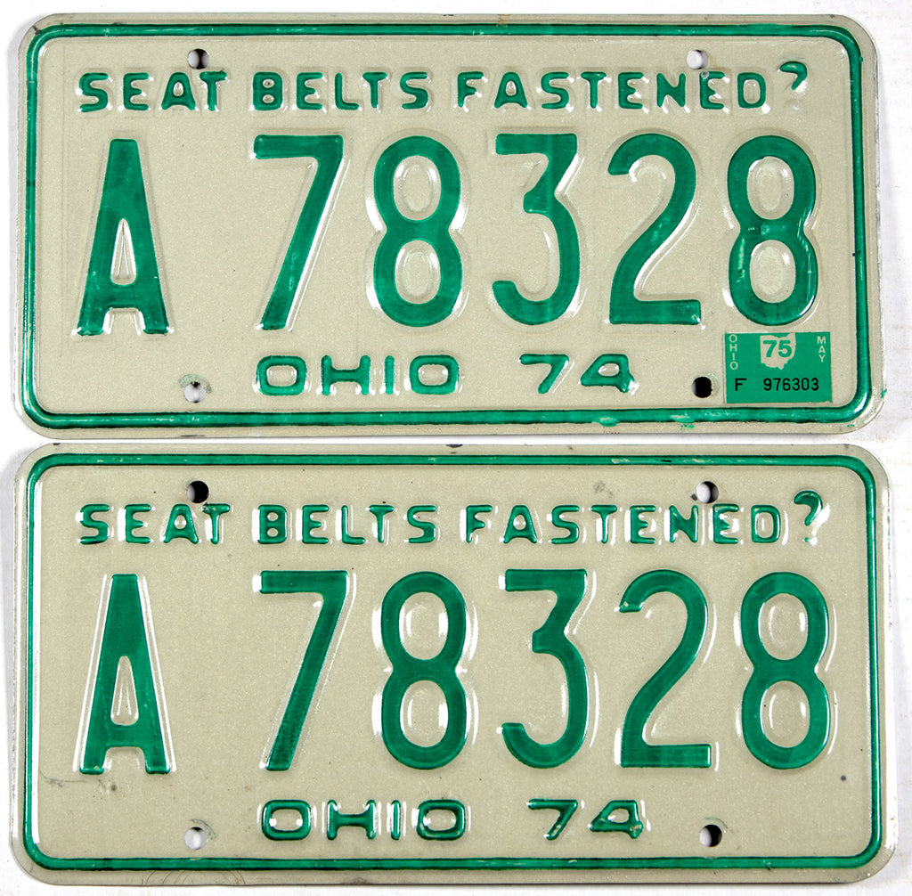 1975 Ohio License Plates | Brandywine General Store