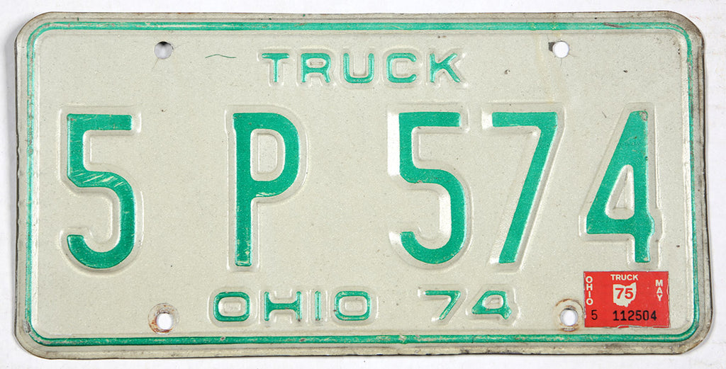 1975 Ohio single Truck License Plate | Brandywine General Store