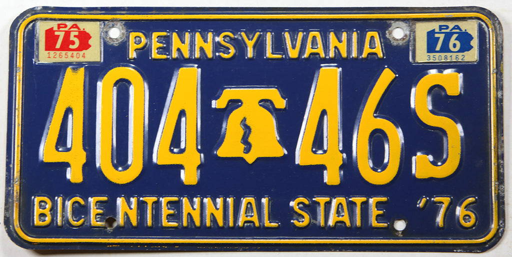 1976 Pennsylvania Bicentennial License Plate Lower Grades | Brandywine ...