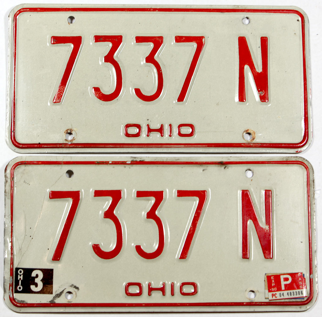 1980 Ohio License Plates | Brandywine General Store