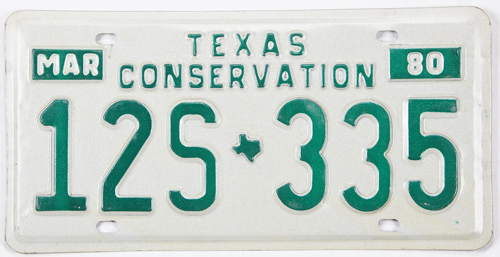 1980 Texas Conservation license plate | Brandywine General Store