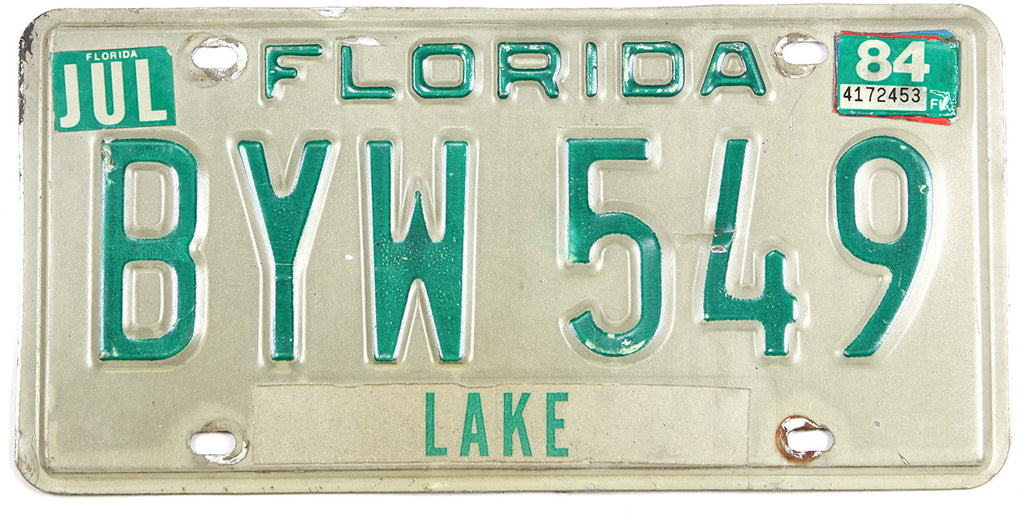 1984 Florida License Plate | Brandywine General Store