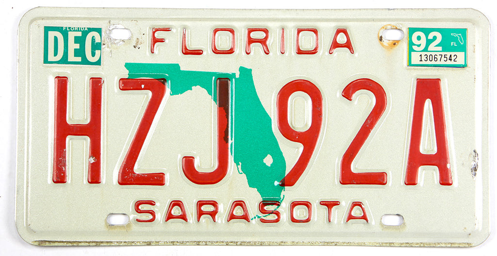 1992 Florida License Plate | Brandywine General Store