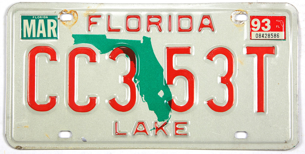 1993 Florida Car License Plate | Brandywine General Store