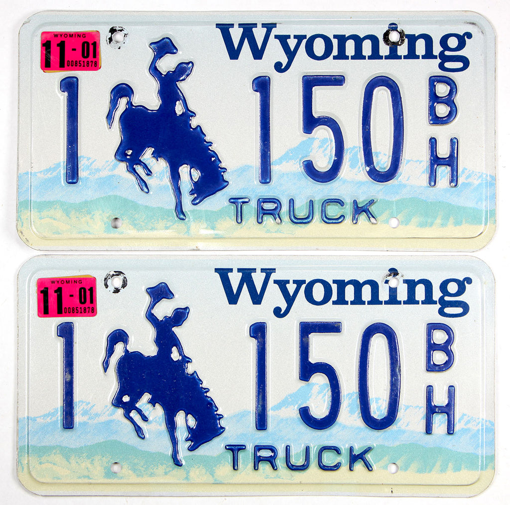 2001 Wyoming Truck License Plates Natrone County | Brandywine General Store