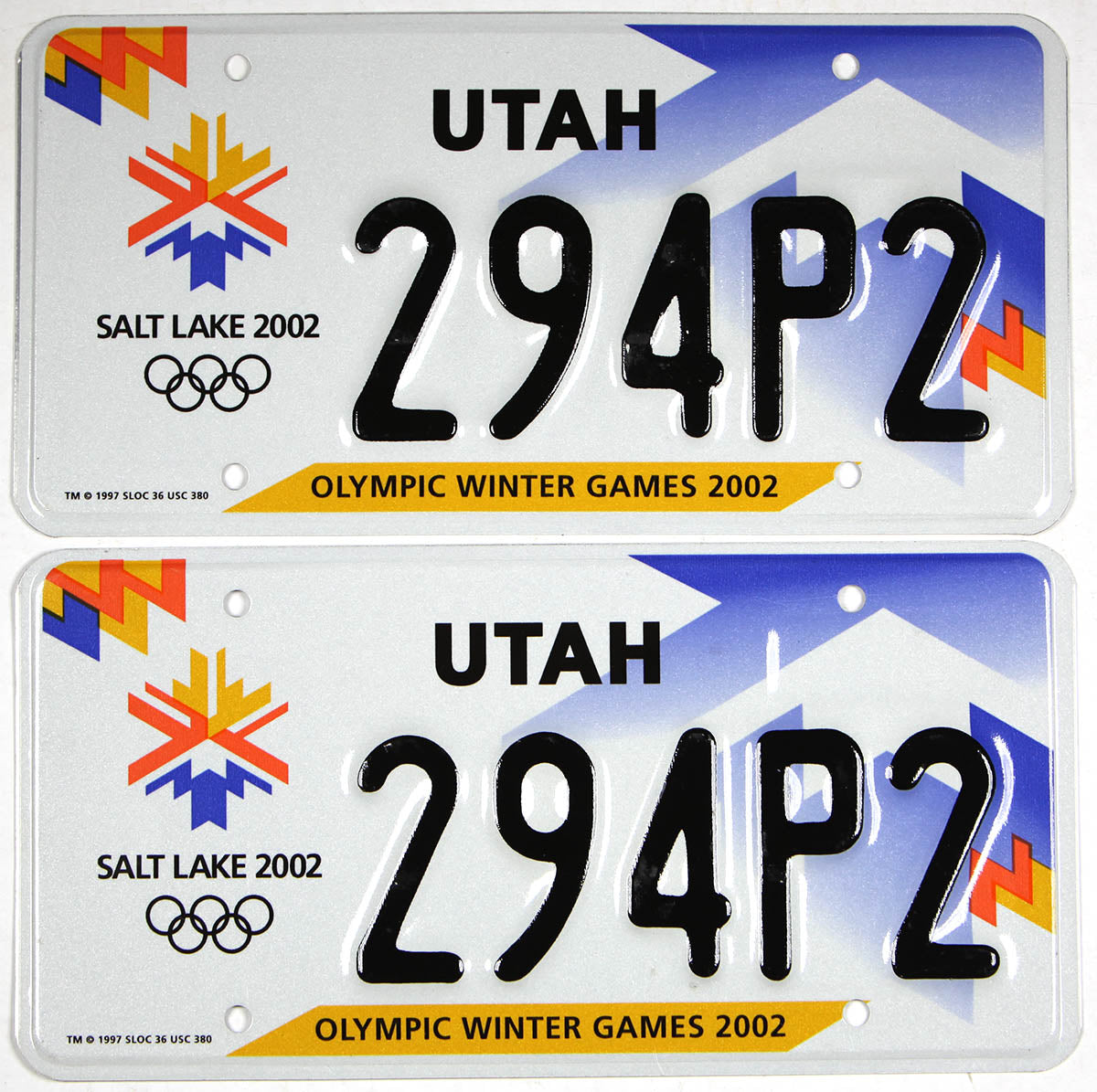 2002 Utah Olympic License Plates | Brandywine General Store