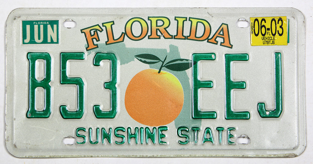2003 Florida License Plate | Brandywine General Store