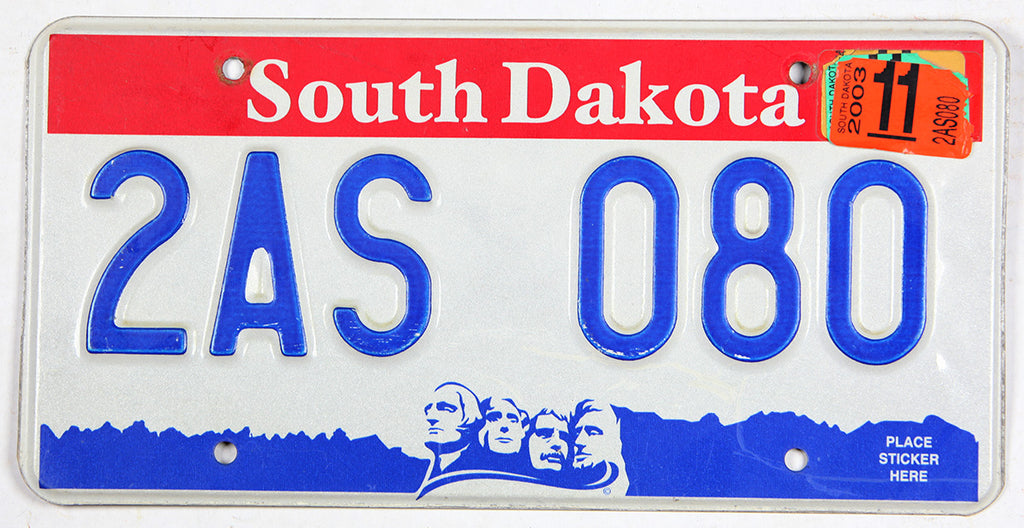 2003 South Dakota License Plate | Brandywine General Store