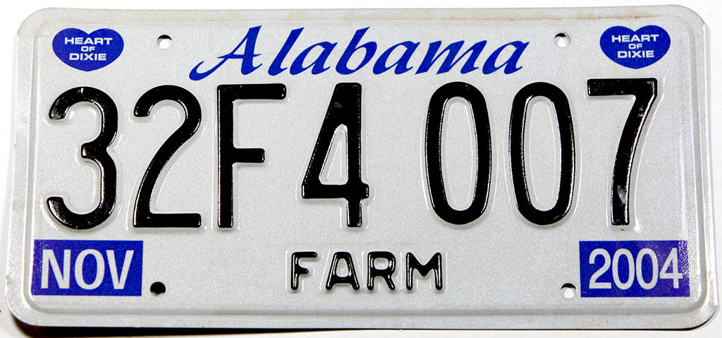 2004 Alabama Farm License Plate | Brandywine General Store
