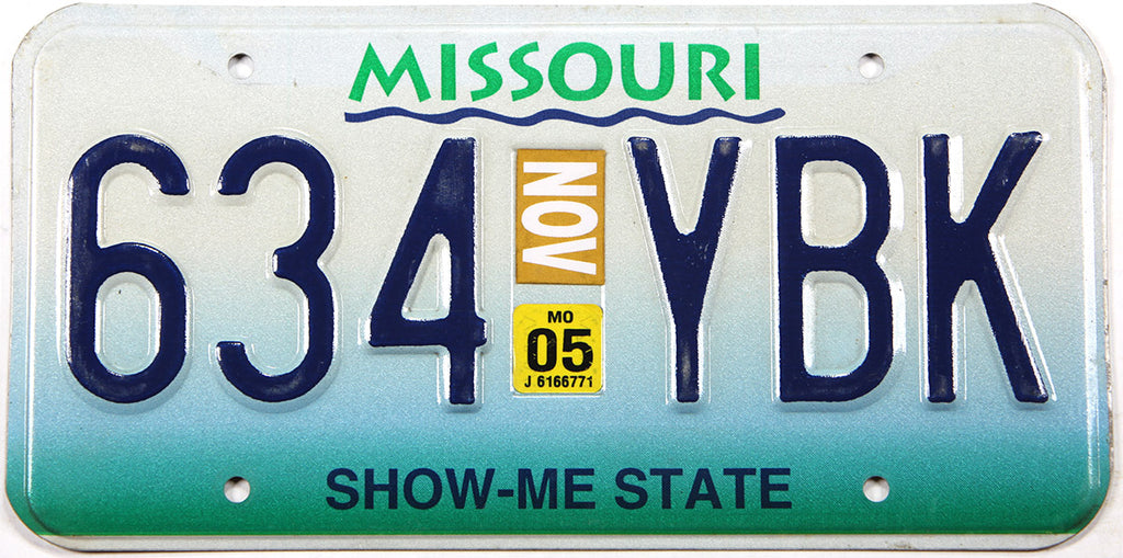 2005 Missouri License Plate | Brandywine General Store