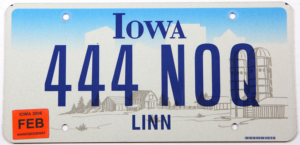 2006 Iowa Farm Scene License Plate | Brandywine General Store