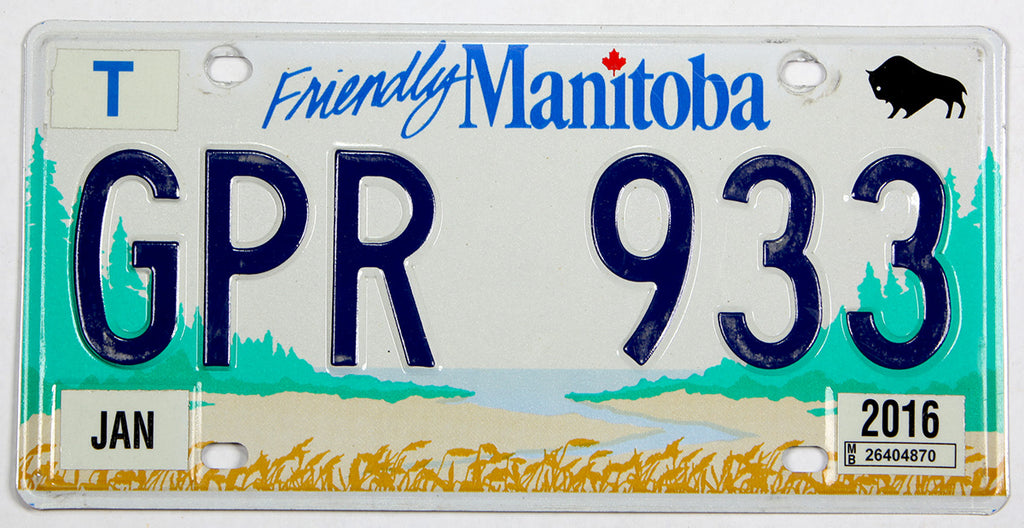 2016 Manitoba License Plate | Brandywine General Store