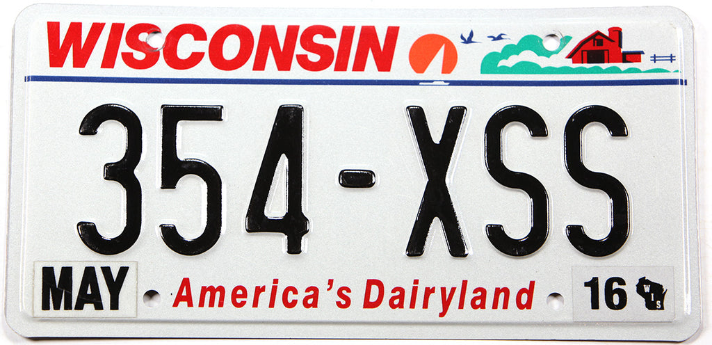 2016 Wisconsin License Plate | Brandywine General Store