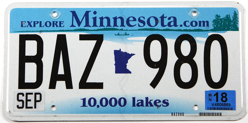 2018 Minnesota License Plate | Brandywine General Store