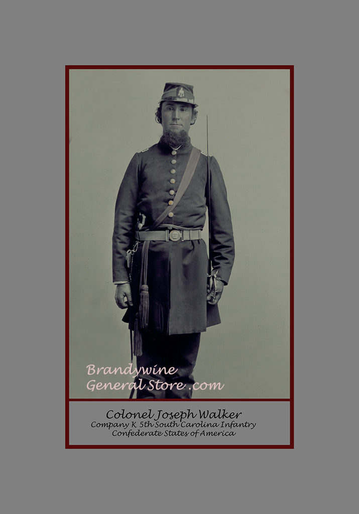 Colonel Joseph Walker Company K SC Infantry poster | Brandywine General ...