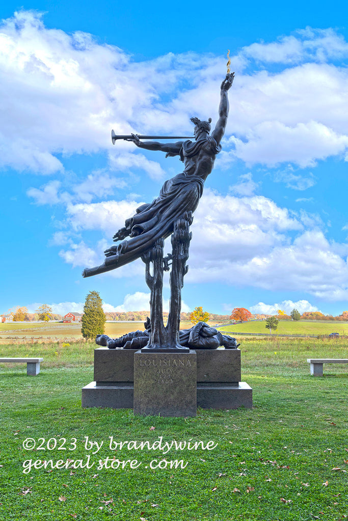 Louisiana Monument a Back View with Gettysburg Farm art print ...