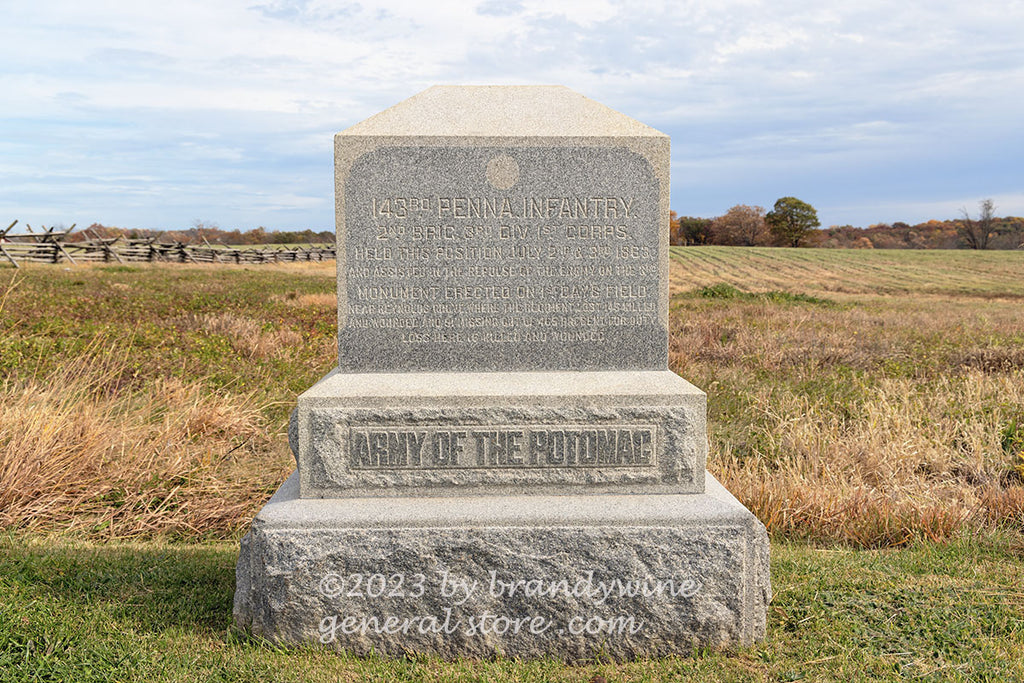 Pennsylvania 143rd Infantry 2nd Brigade Gettysburg art print ...