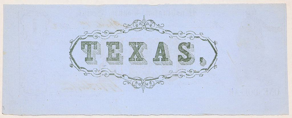 Brenham TX one dollar Washington County obsolete 1862 script ...