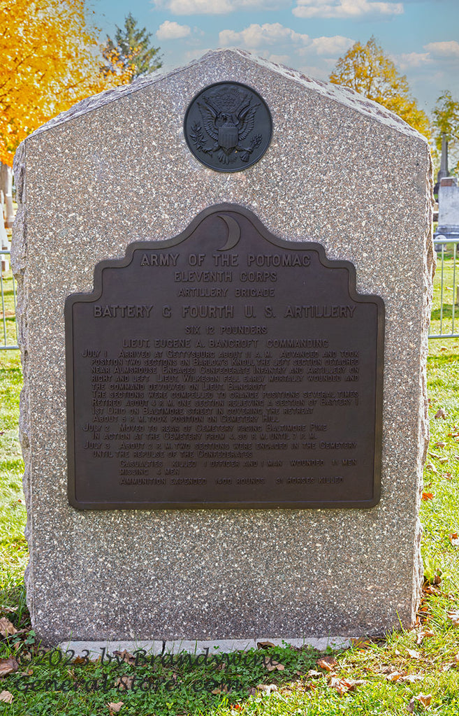 US Army of the Potomac 11th Corps Monument art print | Brandywine ...