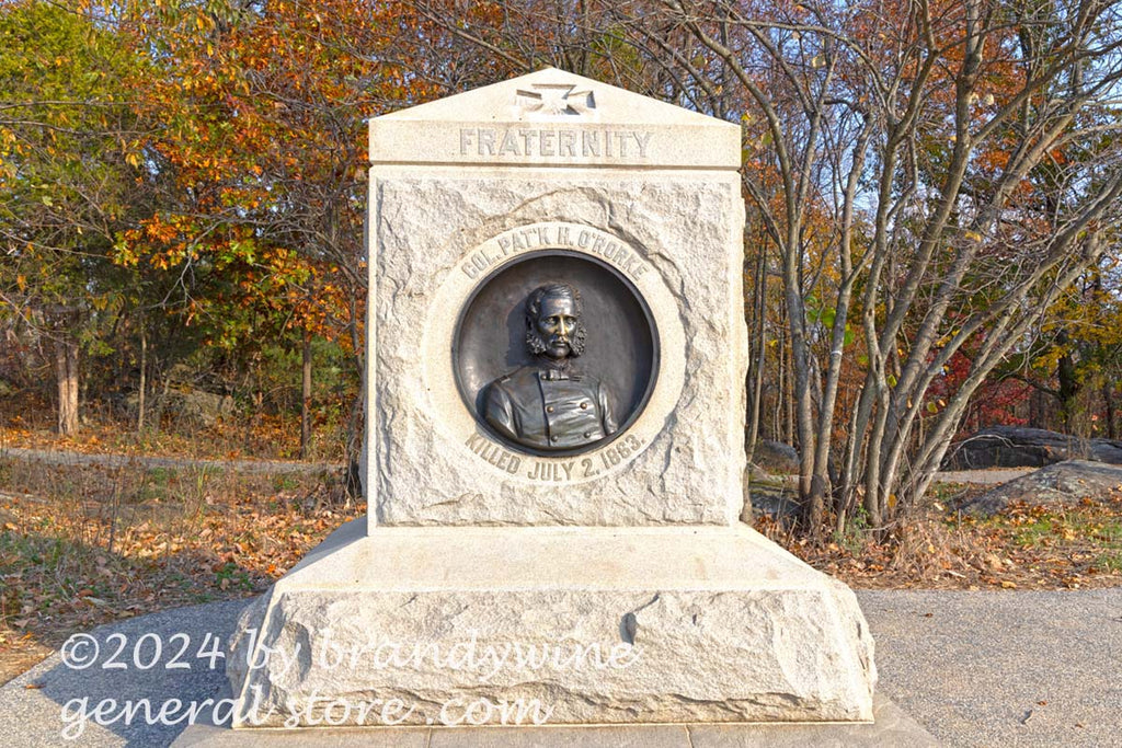 Colonel Patrick O'Rorke 140th NY Gettysburg battlefield monument ...