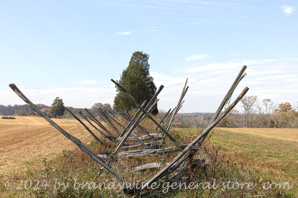 Virginia Worm Fence row Henry Hill in Manassas Battlefield art print ...
