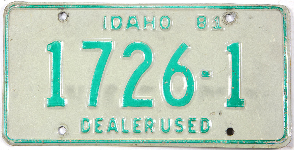 1981 Idaho dealer license plate | Brandywine General Store