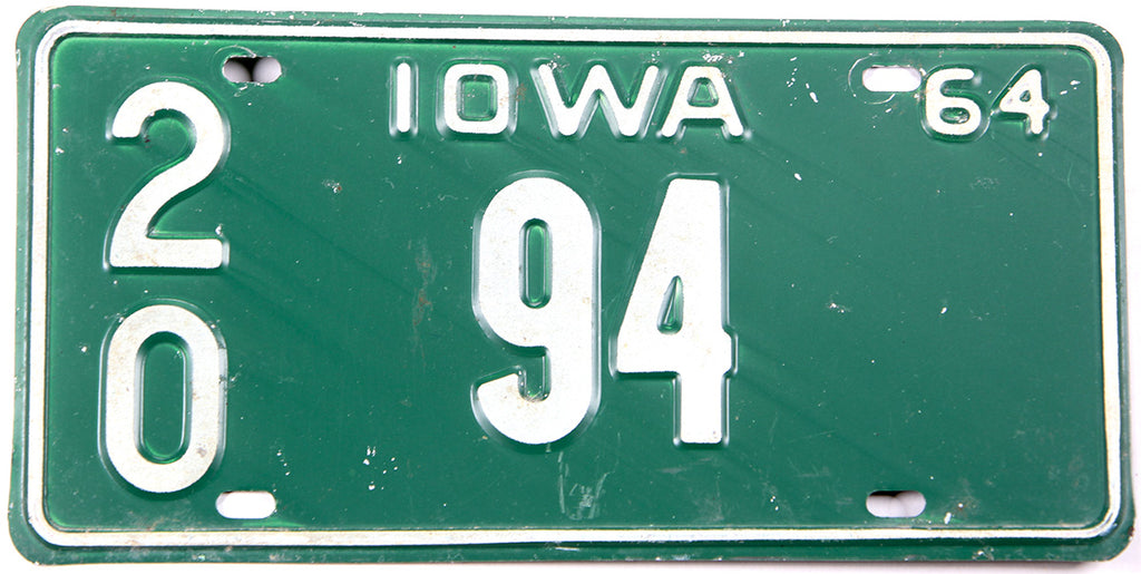 1964 Iowa License Plate | Brandywine General Store