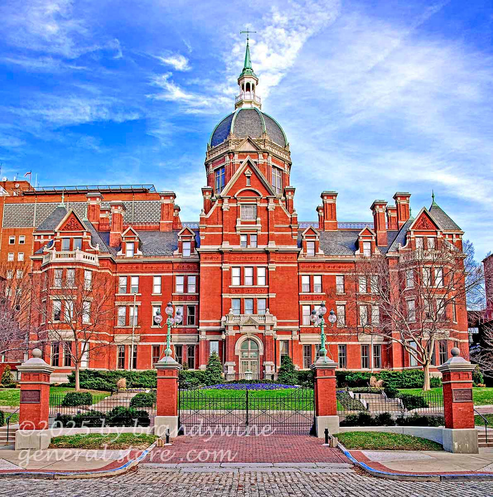 Johns Hopkins Original Hospital Building Baltimore art print ...
