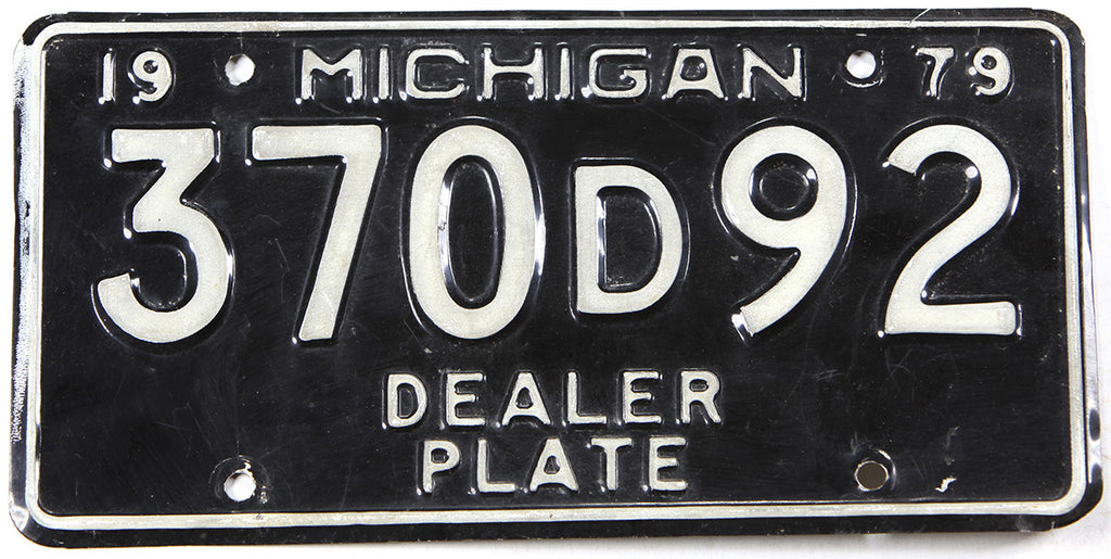 1979 Michigan dealer License Plate | Brandywine General Store