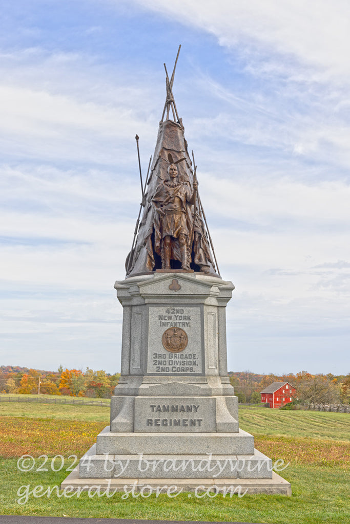New York 42nd Infantry Tammany Regiment Native American monument ...