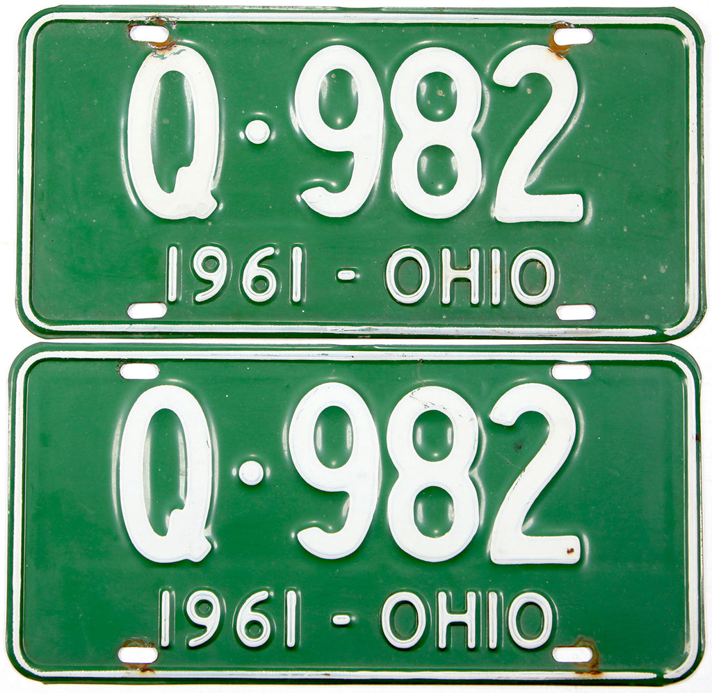1961 Ohio License Plates | Brandywine General Store